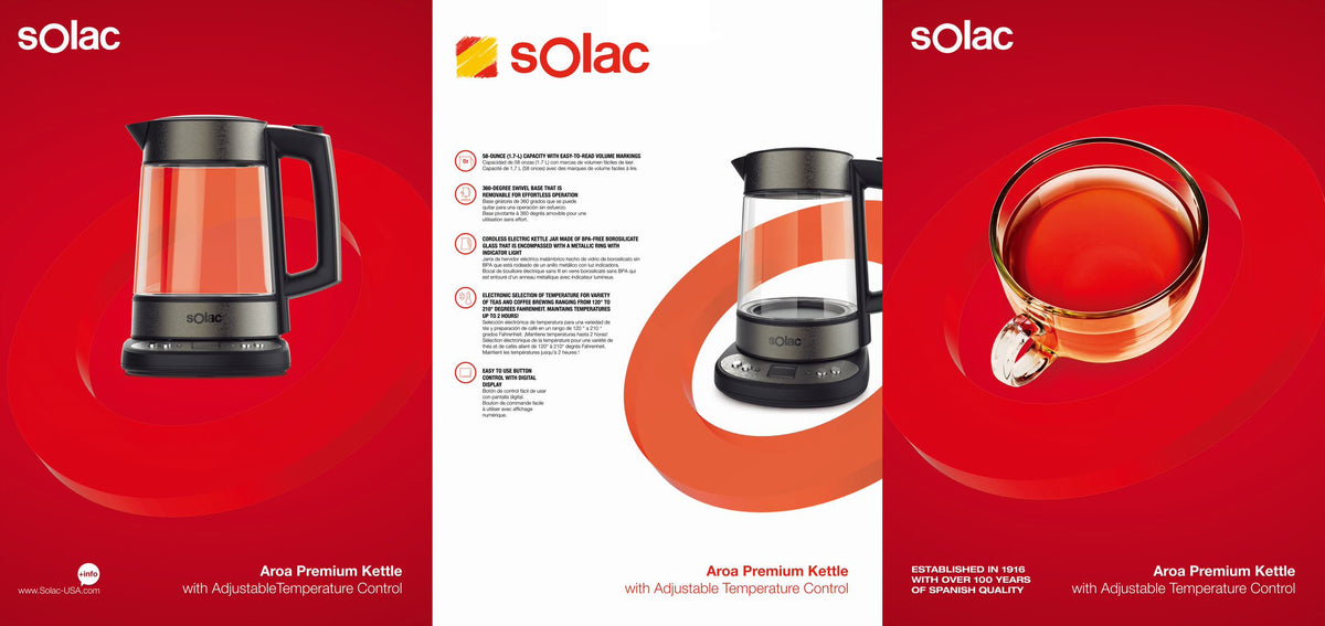 Aroa Premium Temperature Glass Kettle – Finkelman's